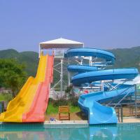 China Water Park Slide Outdoor Playground Equipment Fiberglass Combination For Home Swimming Pool Customized Design for sale