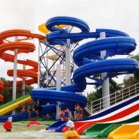 China Water Park Slide Outdoor Playground Equipment Fiberglass Combination For Home Swimming Pool Customized Design for sale