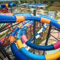 China Amusement Water Slide Combination 8-10mm Fiberglass Color Customizable For Water Parks And Swimming Pools Lifespan Over 10+ Years Old for sale