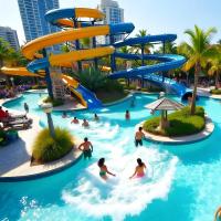 China Amusement Water Slide Combination 8-10mm Fiberglass Color Customizable For Water Parks And Swimming Pools Lifespan Over 10+ Years Old for sale