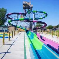 China Commercial Fiberglass Spiral Water Slide 0.82m Inner Width Use For Resort Hotels Inground Pools Water Parks Playground Equipment 100KG Capacity for sale