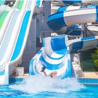 China Commercial Fiberglass Spiral Water Slide 0.82m Inner Width Use For Resort Hotels Inground Pools Water Parks Playground Equipment 100KG Capacity for sale
