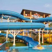 China Customized Aqua Park Inground Pool Slide Fiberglass Swimming Pool Water Slide Amusement Park Equipment Adult Children Games Over 10+ Years Service Life for sale