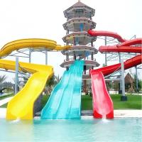 China Customized Aqua Park Inground Pool Slide Fiberglass Swimming Pool Water Slide Amusement Park Equipment Adult Children Games Over 10+ Years Service Life for sale