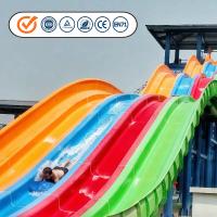 China Fiberglass Rainbow Racing Slide Water Park Equipment Swimming Pool Slide Over 3 Lane For Adult Water Game 100KG Capacity for sale