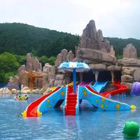 China Fiberglass Octopus Slide Water Play Marine Animal Series Use For Children'S Swimming Pool Water Game  2.8m Height Colorful Design for sale