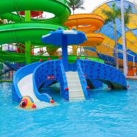China Fiberglass Octopus Slide Water Play Marine Animal Series Use For Children'S Swimming Pool Water Game  2.8m Height Colorful Design for sale
