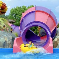 China Qualitative Small Trumpet Water Slide Fiberglass Material Height Of 1.9 M Use For Adult Kid Games Aqua Park Hotels Swimming Pool for sale
