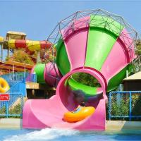 China Qualitative Small Trumpet Water Slide Fiberglass Material Height Of 1.9 M Use For Adult Kid Games Aqua Park Hotels Swimming Pool for sale