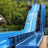 China Curved Rainbow Racing Slide 3-Lane Racing Fiberglass 6-8mm For Commercial Water Parks Swimming Pools All Ages for sale