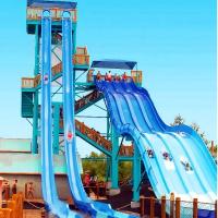 China Curved Rainbow Racing Slide 3-Lane Racing Fiberglass 6-8mm For Commercial Water Parks Swimming Pools All Ages for sale