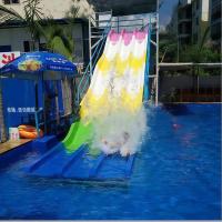 China Commercial Residential Fiberglass Water Slides Customized Colorful Racing Slides With 2D Design For Hotels Swimming Pools for sale