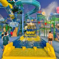 China Commercial Residential Fiberglass Water Slides Customized Colorful Racing Slides With 2D Design For Hotels Swimming Pools for sale