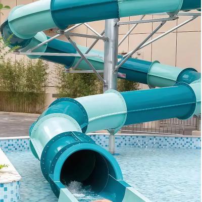 China Closed Spiral Fiberglass Water Slide Colorful Multiple Combos For Teens Kids Customize Design For Swimming Pools for sale
