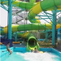 China Closed Spiral Fiberglass Water Slide Colorful Multiple Combos For Teens Kids Customize Design For Swimming Pools for sale