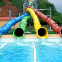 China Closed Spiral Fiberglass Water Slide Colorful Multiple Combos For Teens Kids Customize Design For Swimming Pools for sale