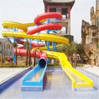 China Water Park Double Closed Spiral Combo Slide Fiberglass for Aqua Parks Swimming Pools Adults Children for sale