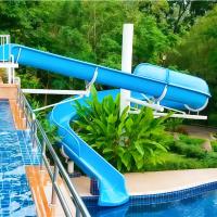 China Commercial Open Spiral Fiberglass Slide 6-8mm Thick Custom Design For Amusement Parks Pools All Ages for sale