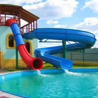 China Custom Spiral Water Slides Fiberglass Slides Durable All-Age Water Play For Amusement Parks  Pools for sale