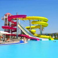 China Commercial Large Combo Fiberglass Water Slides Pool Water Park Equipment For Aqua Parks Hotels for sale