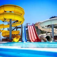 China Commercial Large Combo Fiberglass Water Slides Pool Water Park Equipment For Aqua Parks Hotels for sale