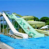 China Residential Family Wide Fiberglass Water Slide for Home Backyard Swimming Pool  Safe for Kids Adults for sale