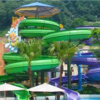 China Commercial Adult Fiberglass Spiral Water Slide Combo Heavy-Duty Anti-Uv For Amusement Parks for sale