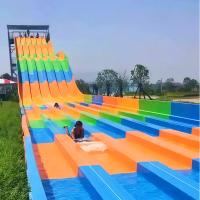 China Commercial Rainbow Multi-Lane Racing Water Slide Heavy-Duty Fiberglass  Anti-UV For Water Parks And Resorts for sale