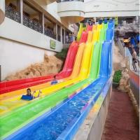 China Commercial Rainbow Multi-Lane Racing Water Slide Heavy-Duty Fiberglass  Anti-UV For Water Parks And Resorts for sale