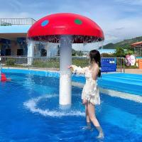 China Fiberglass Galvanized Steel Water Splash Pad Commercial Water Park Play Equipment Customize for sale