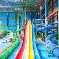 China Customizable Fiberglass Spiral Rainbow Water Slide Combo 6-8mm Thick Aqua Amusement Equipment Manufacturer for sale