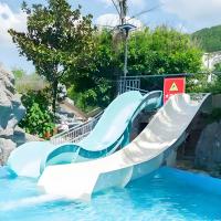 China Sled Barrel Slide Fiberglass Aqua Park CE Certified  For All Age Groups In Water Parks equipment for sale