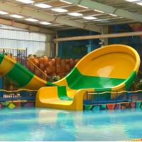 China 1.9 M Mini Boomerango Water Slide Fiberglass Colorful Customized For Outdoor Aqua Park Equipment for sale