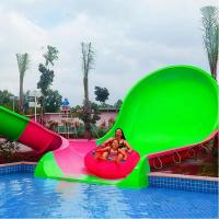 China 1.9 M Mini Boomerango Water Slide Fiberglass Colorful Customized For Outdoor Aqua Park Equipment for sale