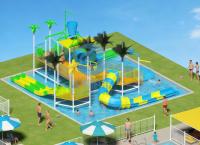 China Commercial 12x12M Water Playground Fiberglass Plastic Galvanized Steel Suitable For Hotels Water Parks All Age for sale