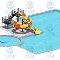 China 2.5m Height Open Spiral Water Slide Small Fiberglass Equipment For Hotel Residential Projects for sale