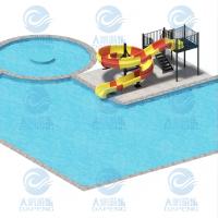 China 2.5m Height Open Spiral Water Slide Small Fiberglass Equipment For Hotel Residential Projects for sale