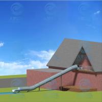 China 4.14m Durable Fiberglass Closed Water Slide Backyard Amusement For Residential Swimming Pools Custom for sale