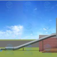 China 4.14m Durable Fiberglass Closed Water Slide Backyard Amusement For Residential Swimming Pools Custom for sale