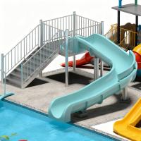 China 1.4m Open Fiberglass Pool Slide Adult Kid Water Game Equipment For Commercial Water Parks For Sale for sale