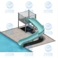 China 1.4m Open Fiberglass Pool Slide Adult Kid Water Game Equipment For Commercial Water Parks For Sale for sale