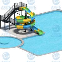 China Commercial Fiberglass Water Slide Outdoor Playground Fiberglass Galvanized Steel Durable for sale
