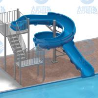 China Customized Single Spiral Slide Fiberglass Swimming Pool Game For Amusement Parks Outdoor Water Sports for sale