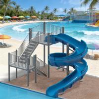 China Customized Single Spiral Slide Fiberglass Swimming Pool Game For Amusement Parks Outdoor Water Sports for sale