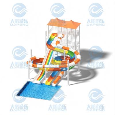 China 7-4m Multi-Type Combined Fiberglass Water Slide Commercial Water Park Amusement Equipment for sale