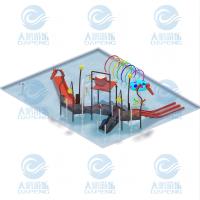 China Water Playground Equipment 15x12m Fiberglass Galvanized Steel Commercial Water Play House For Water Parks for sale