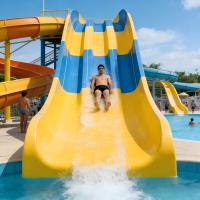 China Hot Sale Mini Rainbow Fiberglass Water Slide Used For Outdoor Playground Swimming Pool Commercial ISO for sale