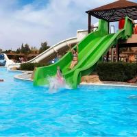 China Hot Sale Mini Rainbow Fiberglass Water Slide Used For Outdoor Playground Swimming Pool Commercial ISO for sale