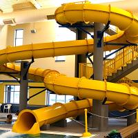 China Outdoor Water Park Slides Spiral Fiberglass Aque Park Equipment For Commercial Swimming Pool Wholesale for sale