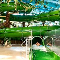 China Outdoor Water Park Slides Spiral Fiberglass Aque Park Equipment For Commercial Swimming Pool Wholesale for sale